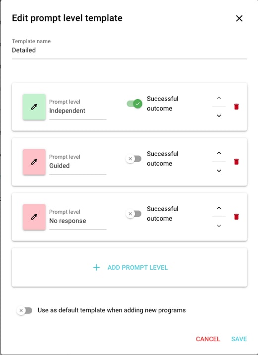 Customizing Prompt Levels